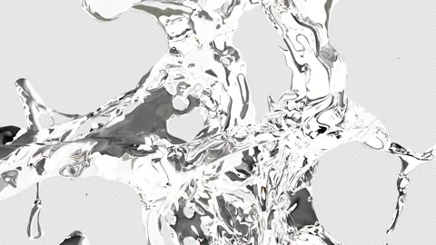 Water Splash, Liquid splashing Alpha B... | Stock Video | Pond5