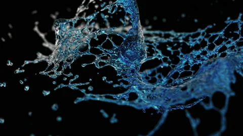 Water splash in slow motion 4k | Stock Video | Pond5