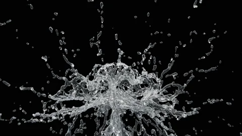Water Splash Slow motion with droplets o... | Stock Video | Pond5