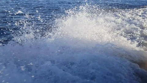 Water Splash By A Speed Boat In The Sea | Stock Video | Pond5