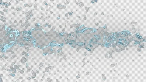 Water Splash Transparent Alpha Channel | Stock Video | Pond5