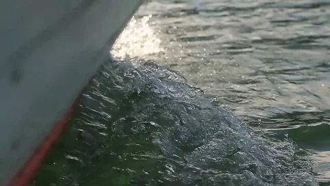 Water splashing on boat | Stock Video | Pond5