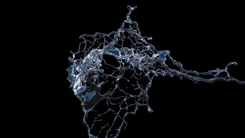 Water Spread Black Background | Stock Video | Pond5
