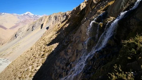 Water stream creating waterfalls at Ande... | Stock Video | Pond5