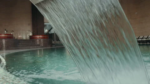 Water streaming in swimming spa pool. Hy... | Stock Video | Pond5