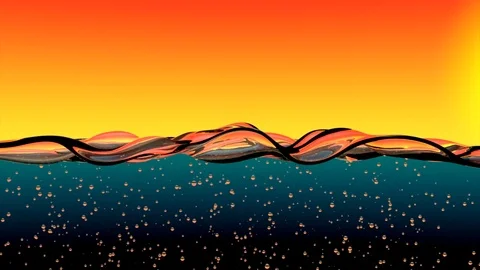 Water surface. animation of water fills ... | Stock Video | Pond5