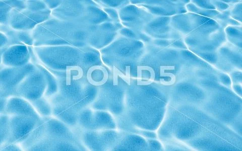 Water surface with caustic phenomenon, 3d rendering. ~ Clip Art #228799631