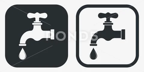 Water Tap Sign. Fauced Icons. Drinking Water - Symbol Template. Vector ...