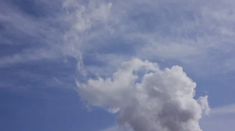 water vapor rising up to sky from a chim... | Stock Video | Pond5