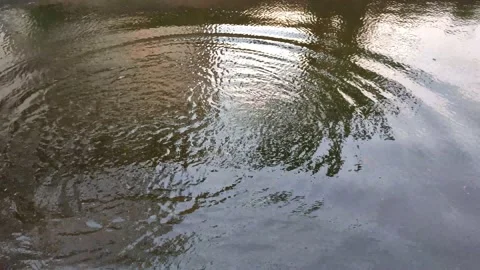 Water waves caused by rocks falling into... | Stock Video | Pond5