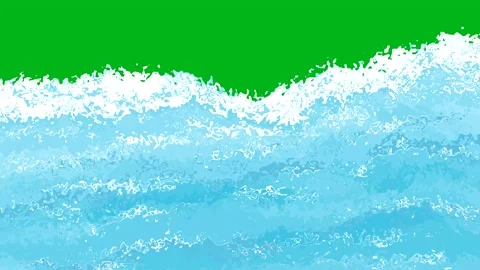 Water waves green screen motion graphics | Stock Video | Pond5