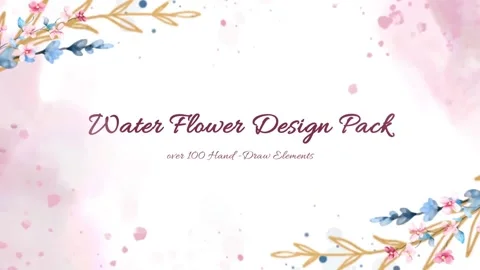 Watercolor flower design pack ~ After Effects #151902980