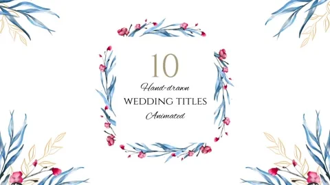 After Effects: Watercolor flower wedding titles #150374875