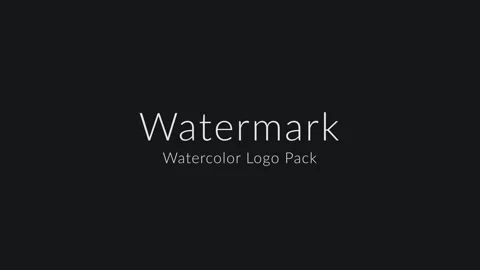 Watercolor Logo Pack (Watermark) ~ After Effects #243130136