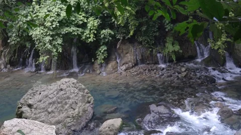 Waterfall cascades complex nature, Huast... | Stock Video | Pond5