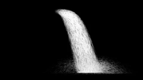 Waterfall effect pure white of water on ... | Stock Video | Pond5