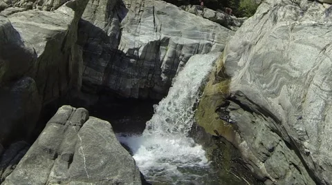 Waterfall Fonias canyon in forest, Samot... | Stock Video | Pond5