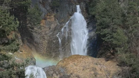 Waterfall in Meiringen, Alpbach, Hasli V... | Stock Video | Pond5
