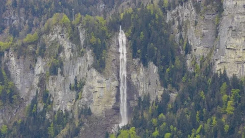 Waterfall near town Meiringen. Waterfall... | Stock Video | Pond5