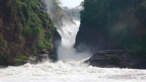 Waterfall On The Nile River In Africa | Stock Video | Pond5