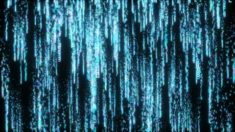 Waterfall of numbers.Glittering Particle... | Stock Video | Pond5