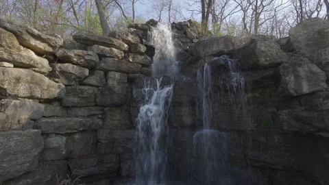Waterfall Park waterfall in Independence... | Stock Video | Pond5