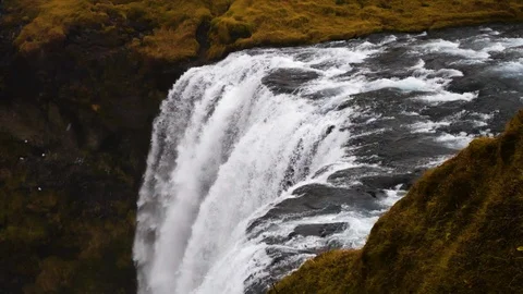 Waterfall Powerful falling water Slow Mo... | Stock Video | Pond5