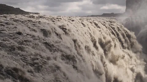 Waterfall: profile top view on water fal... | Stock Video | Pond5