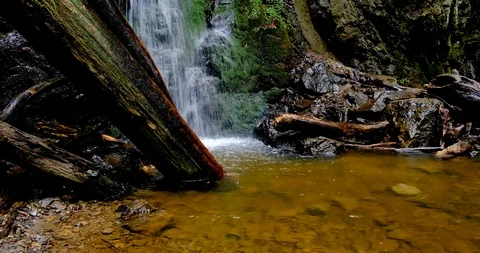 waterfall splash, spring water as it fal... | Stock Video | Pond5