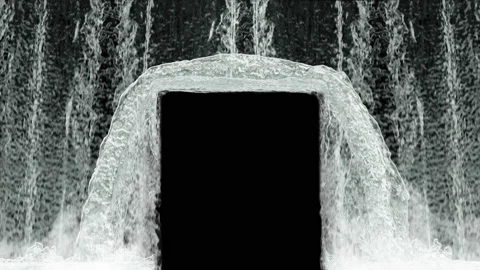 Waterfall texture loop isolated on black... | Stock Video | Pond5