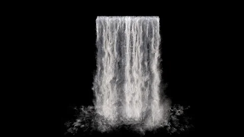 waterfall texture seamless loop, 4k, iso... | Stock Video | Pond5