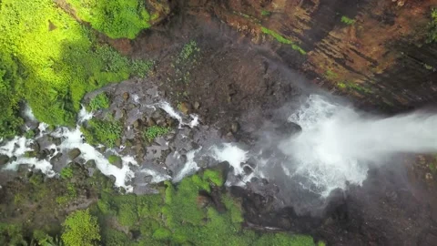 Waterfall top down view. Top view of the... | Stock Video | Pond5