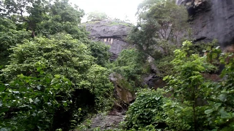 Waterfalls at Kondana Caves | Stock Video | Pond5