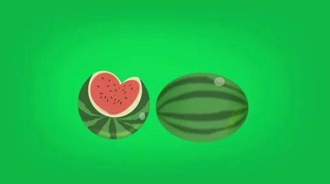 Watermelon - Vector Graphics - Food Ani... | Stock Video | Pond5