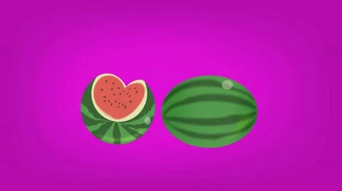 Watermelon - Vector Graphics - Food Ani... | Stock Video | Pond5