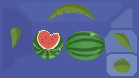 Watermelon - Vector Graphics - Food Ani... | Stock Video | Pond5