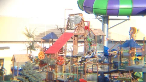 Waterpark Splash Area Timelapse | Stock Video | Pond5