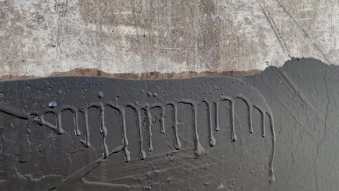 Waterproofing a concrete wall with liqui... | Stock Video | Pond5