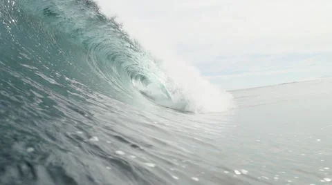 Wave barrel seen from inside in slowmoti... | Stock Video | Pond5