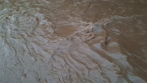 Wave Dirty Muddy Water Flood Surface Wit... | Stock Video | Pond5