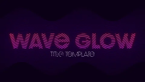 After Effects Template: Wave Glow Title Template. #231481144