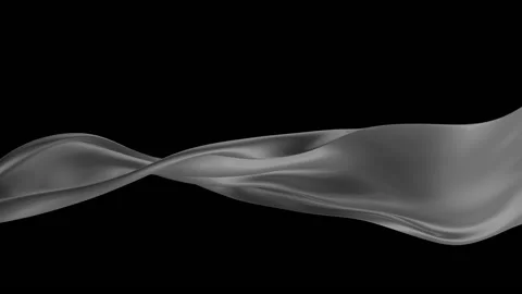 Wave movement of silk fabric on a black ... | Stock Video | Pond5