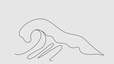 Wave Line Drawing Stock Video Footage | Royalty Free Wave Line Drawing ...