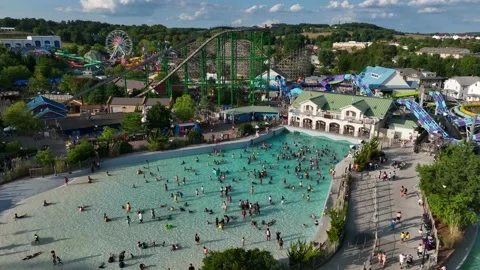 Wave pool in The Boardwalk at Hershey Pa... | Stock Video | Pond5