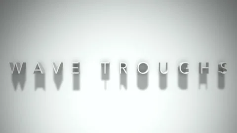 wave troughs 3D title animation white te... | Stock Video | Pond5