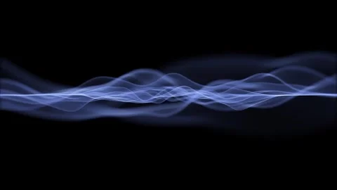 Waves of blue particles looks like smoke... | Stock Video | Pond5
