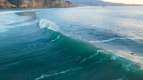 waves breaking at blacks beach | Stock Video | Pond5