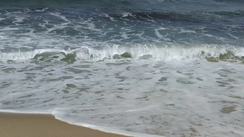 Waves Coming from Sea to Shore Village i... | Stock Video | Pond5