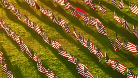 Waves of Flags ceremony honoring the liv... | Stock Video | Pond5