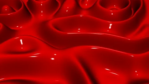 Waves of Red Paint, 3D Render, Backgroun... | Stock Video | Pond5
